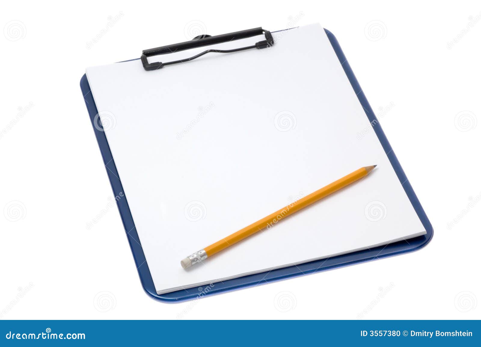 Clipboard and pencil stock photo. Image of white, note - 3557380