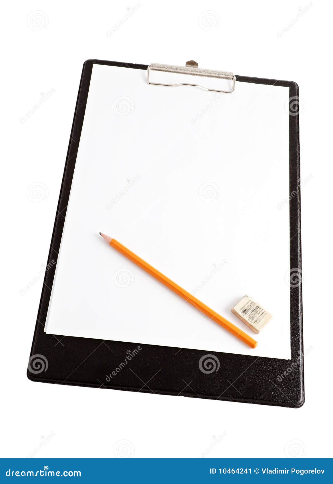 Clipboard with Pencil and Rubber Stock Image - Image of object ...