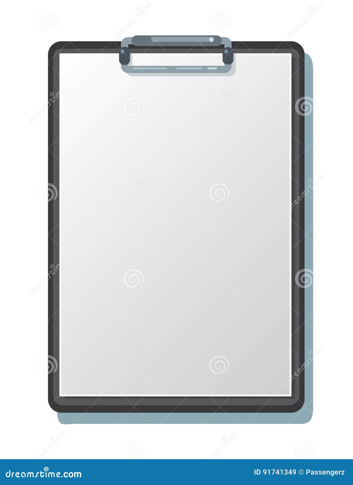 Clipboard With A Sheet Of Paper On A Transparent Background. Vector ...