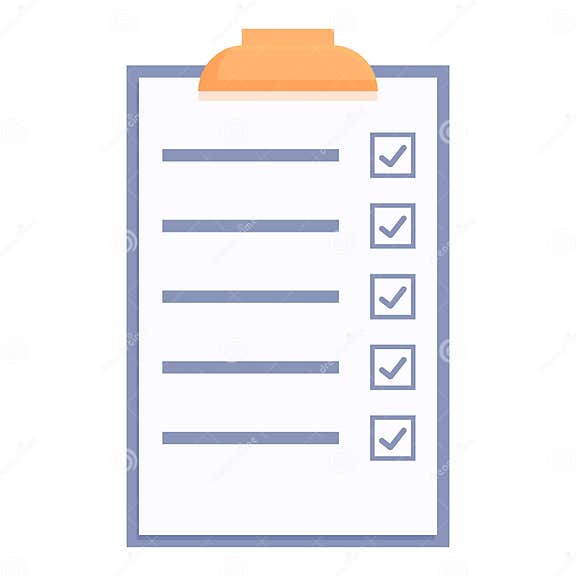 Clipboard Showing Check Marks Representing Completed Tasks Stock Vector ...