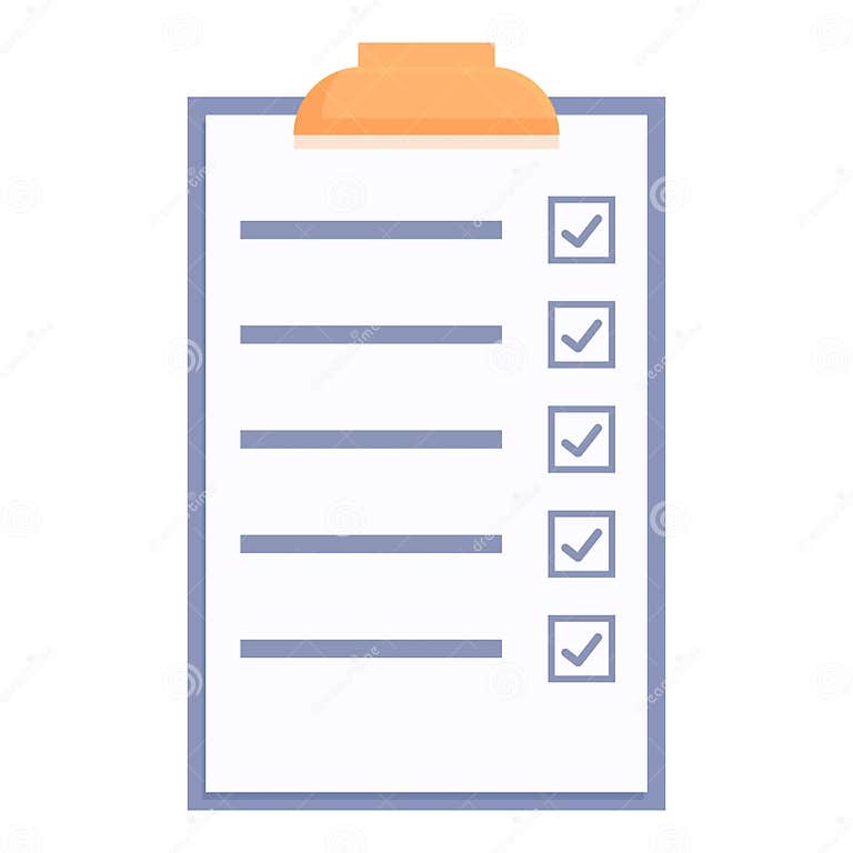 Clipboard Showing Check Marks Representing Completed Tasks Stock Vector ...