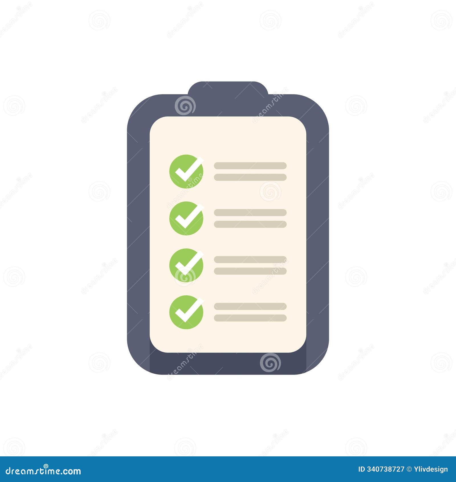 Clipboard Showing Check Marks Representing Completing Tasks Stock Illustration - Illustration of ...