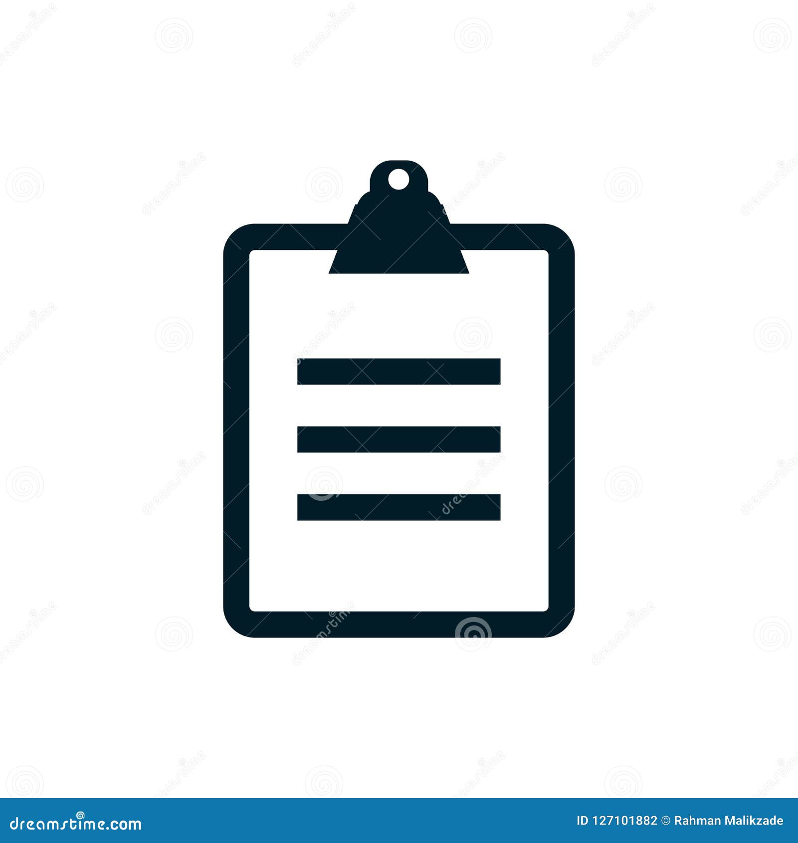 Clipboard - Simple Icon Vector Stock Vector - Illustration of memo ...