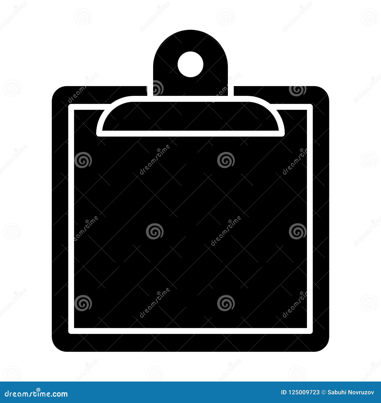Clipboard Solid Icon. Note Vector Illustration Isolated on White Stock ...
