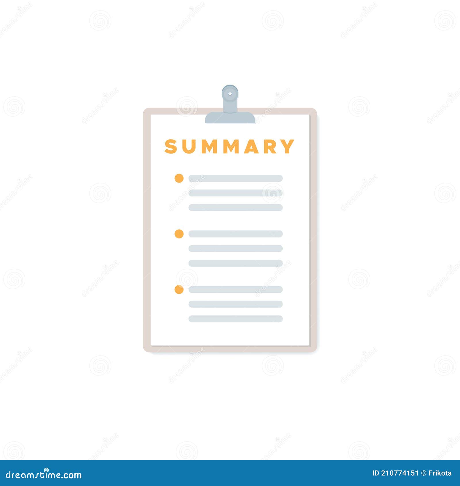 Clipboard Summary Icon. Vector Illustration, Flat Design Stock Vector ...