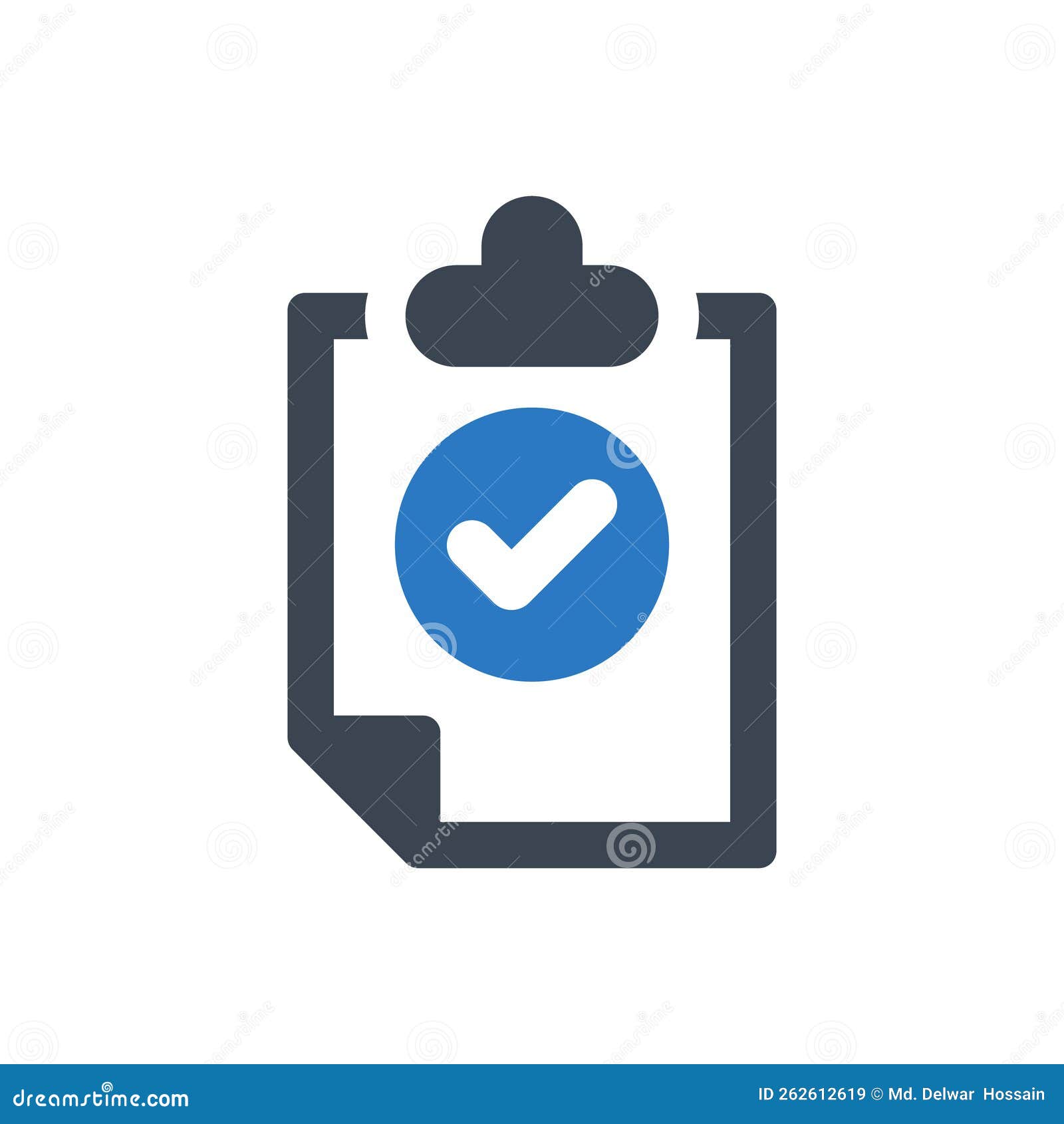 Clipboard survey icon stock vector. Illustration of sign - 262612619