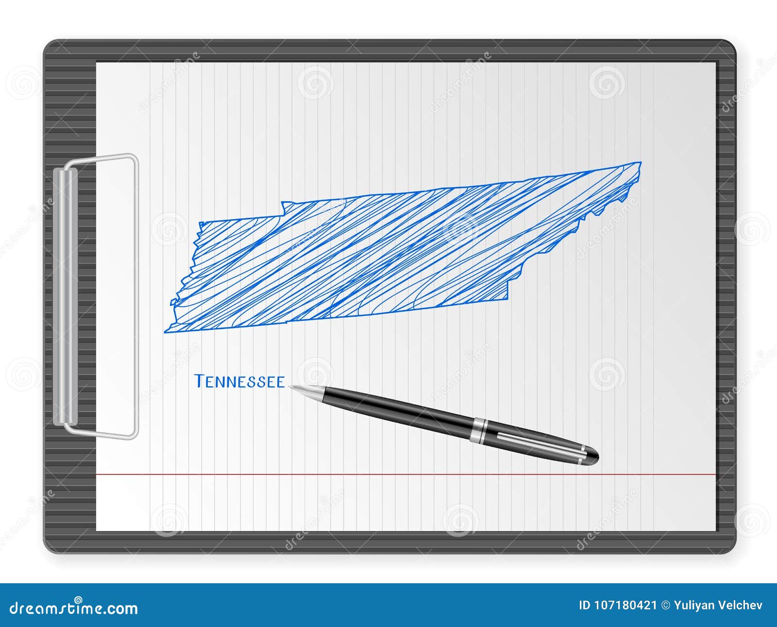 Clipboard Tennessee map stock illustration. Illustration of sheet ...