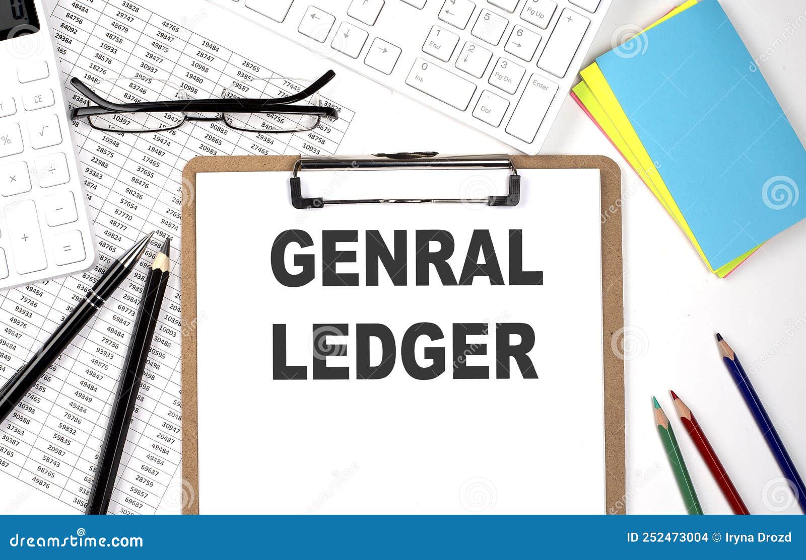 GL, General Ledger. Concept With Keywords, Letters And Icons. Flat ...