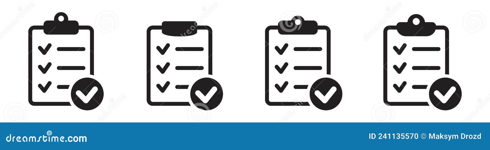 Checklist Completed Logo. Double Check Mark Icon Set Vector ...