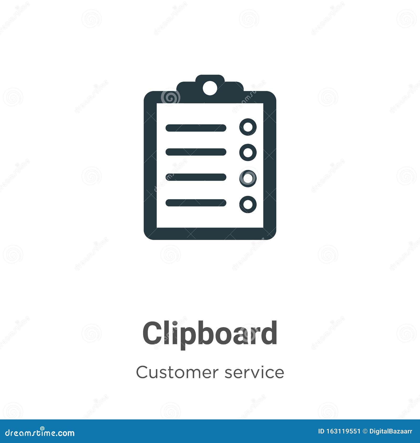 Clipboard Vector Icon on White Background. Flat Vector Clipboard Icon ...
