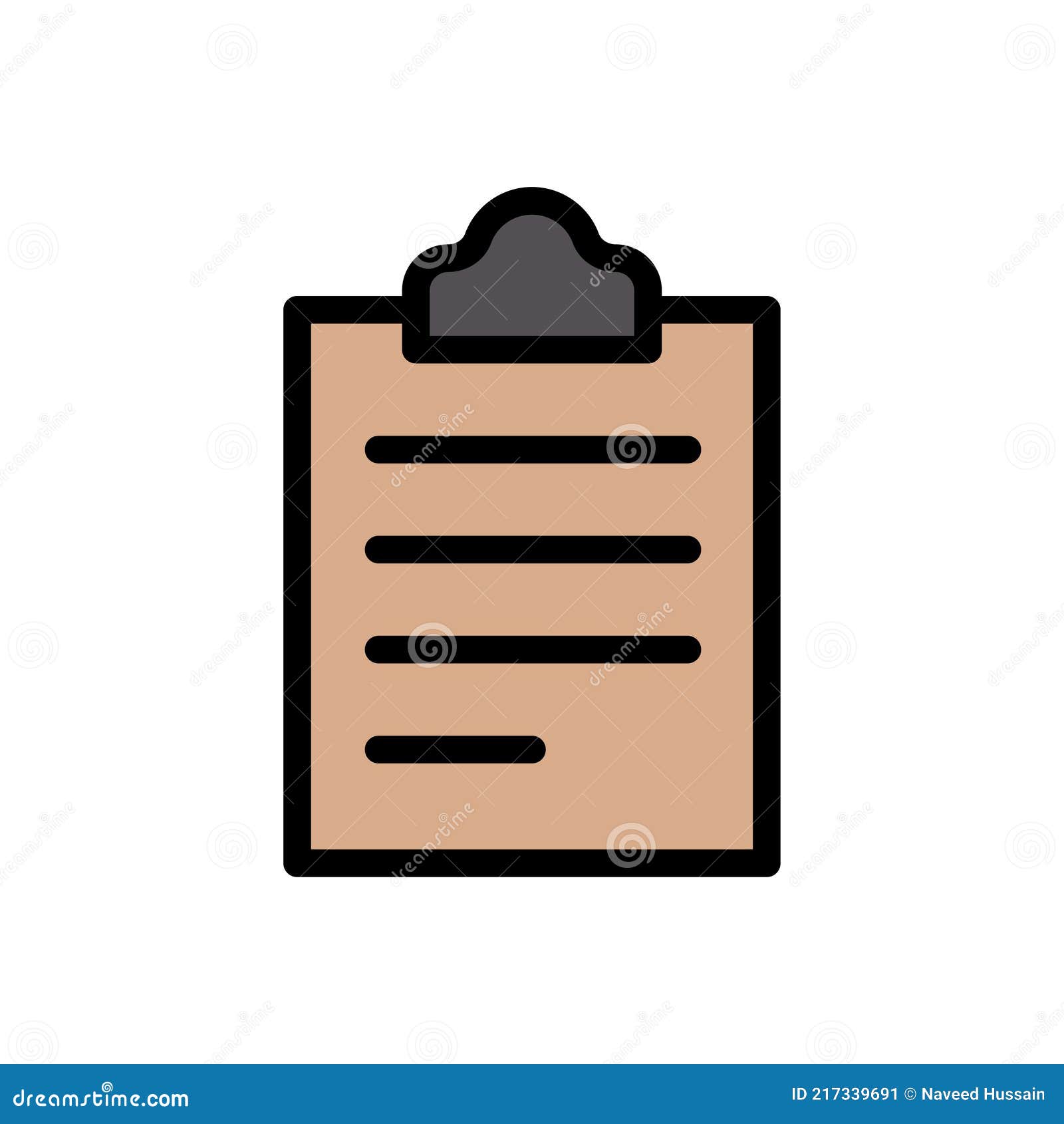 Clipboard stock vector. Illustration of vector, worksheet - 217339691