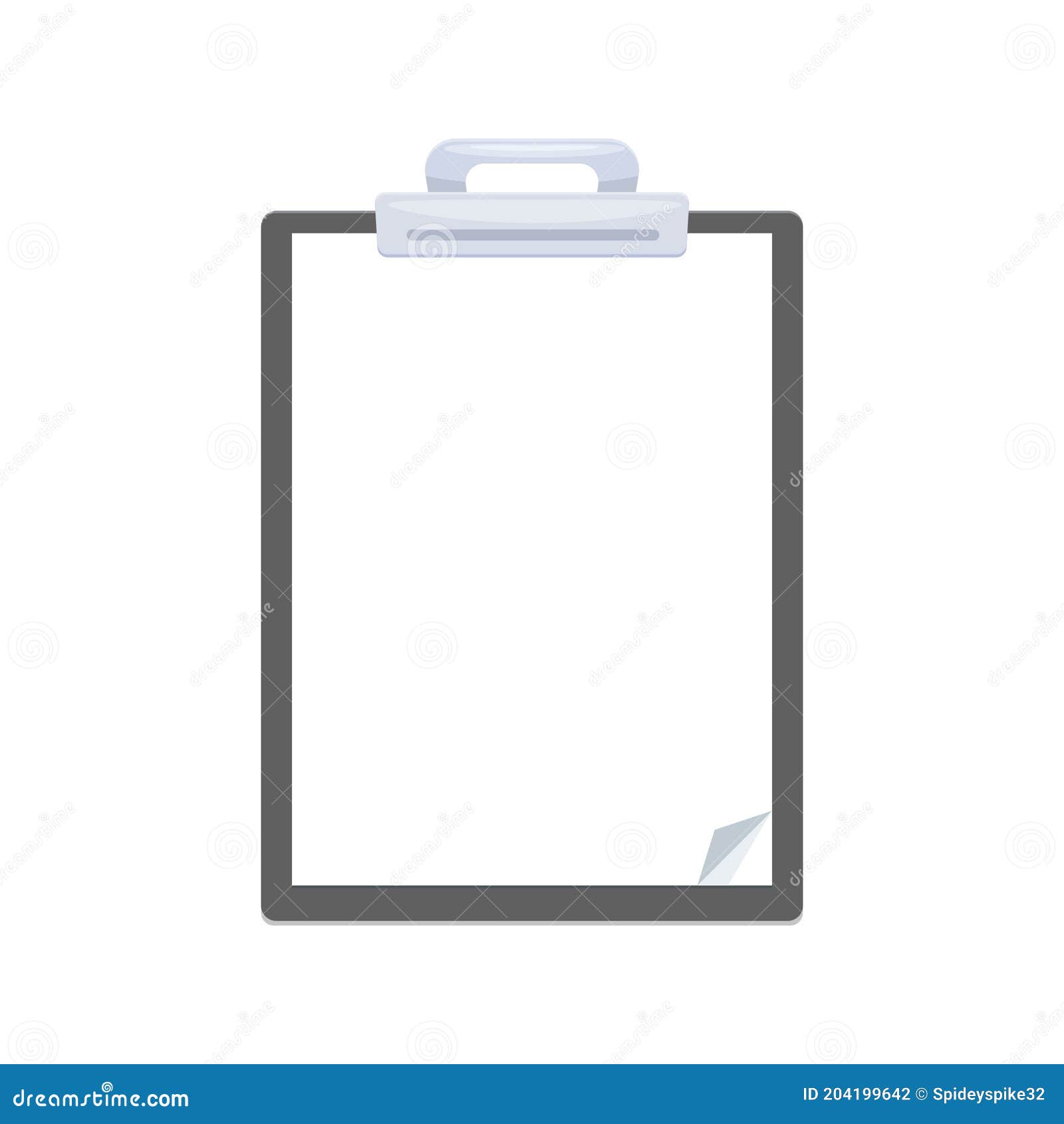 The Clipboard with White Clipper. Isolated Vector Illustration Stock ...