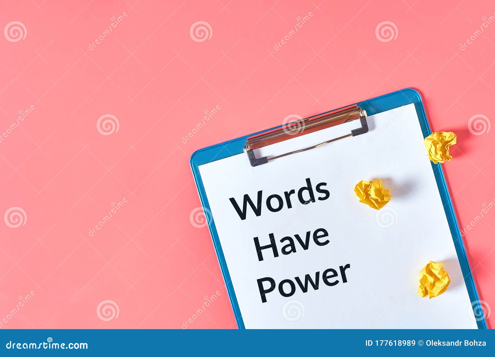 Clipboard with Words Words Have Power Near Stationery Items Stock Image ... Clipboard with Words Words Have Power Near Stationery Items Stock Image ...