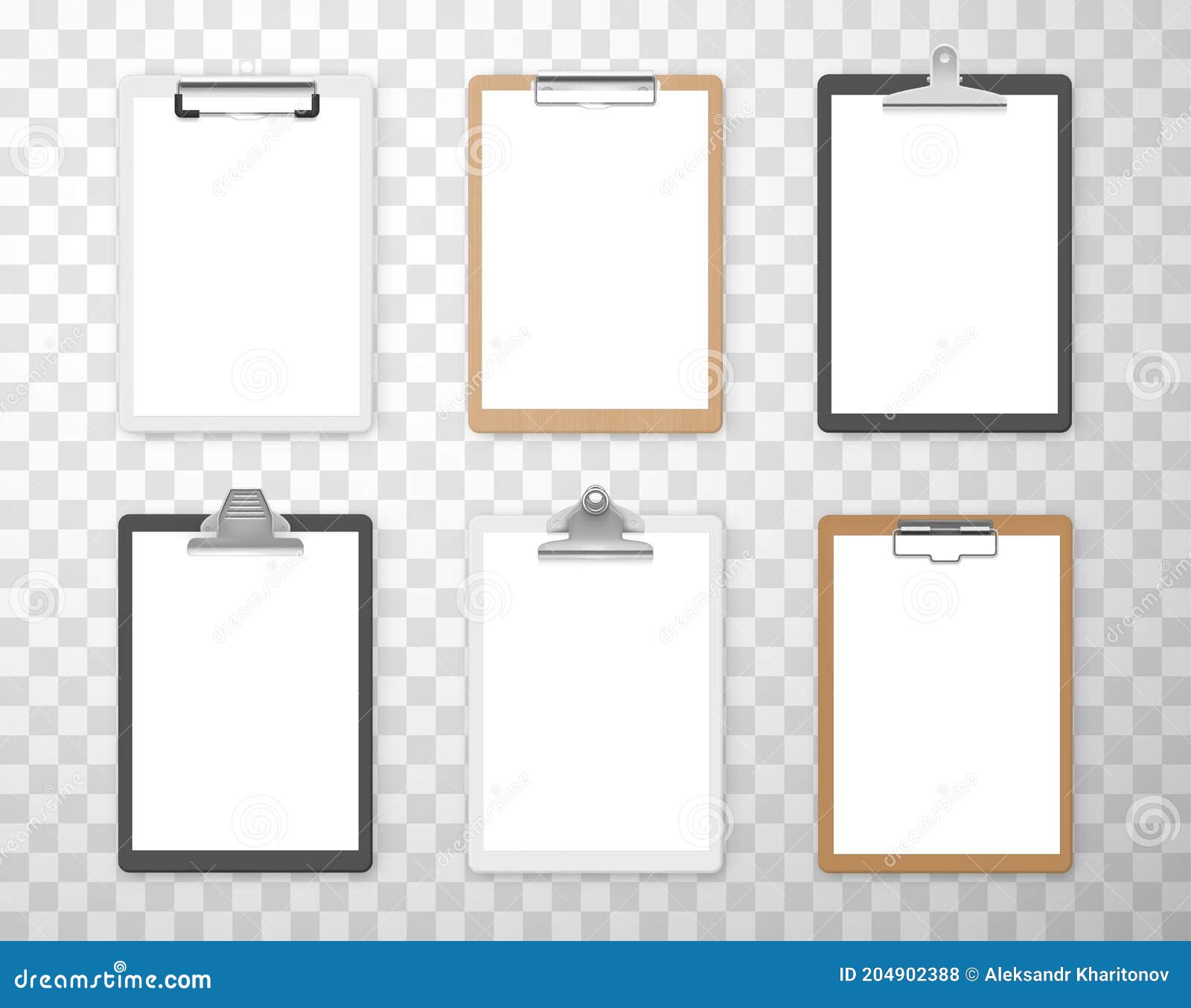 Realistic Documents Icon. 3D Plastic Contract Form And Paper Check List ...