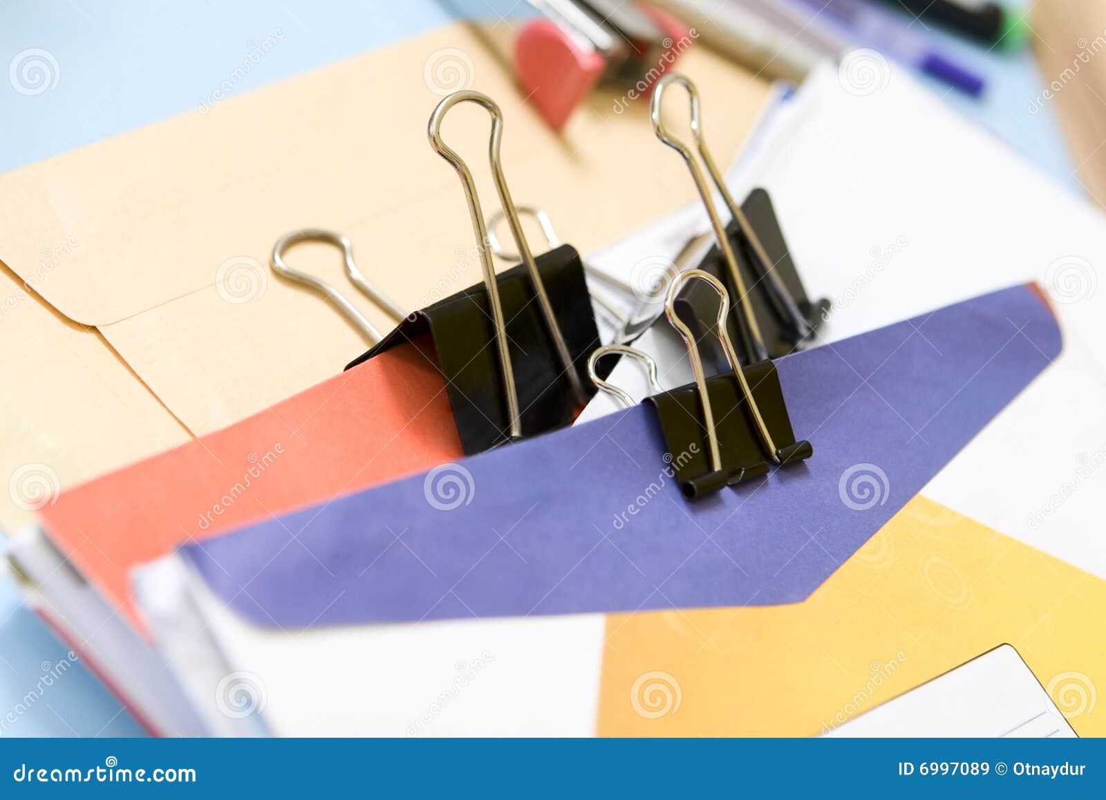 Clipped mail in office stock image. Image of letter, mails - 6997089