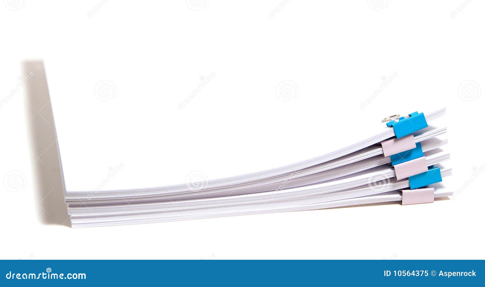 Clipped paper stock image. Image of clip, isolated, blue - 10564375