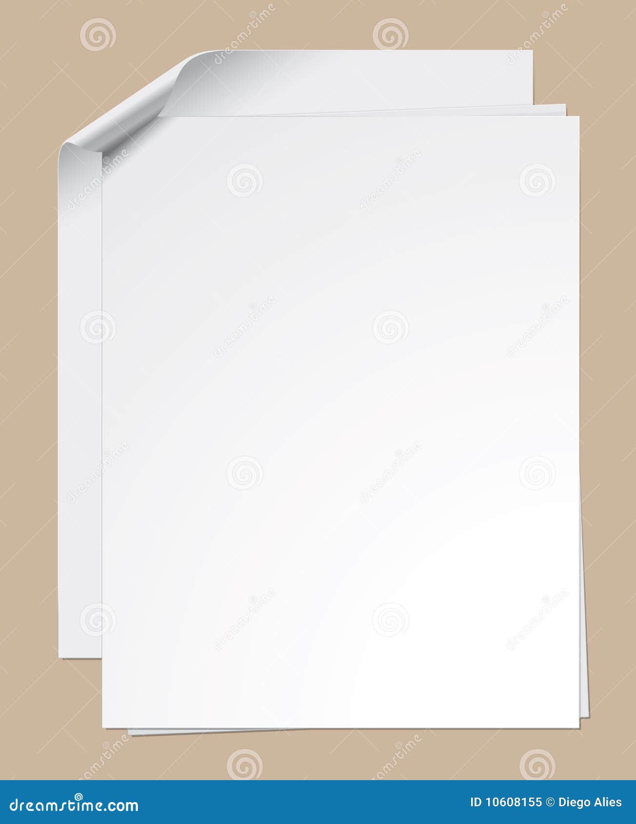 Clipped paper sheets stock vector. Illustration of template - 10608155