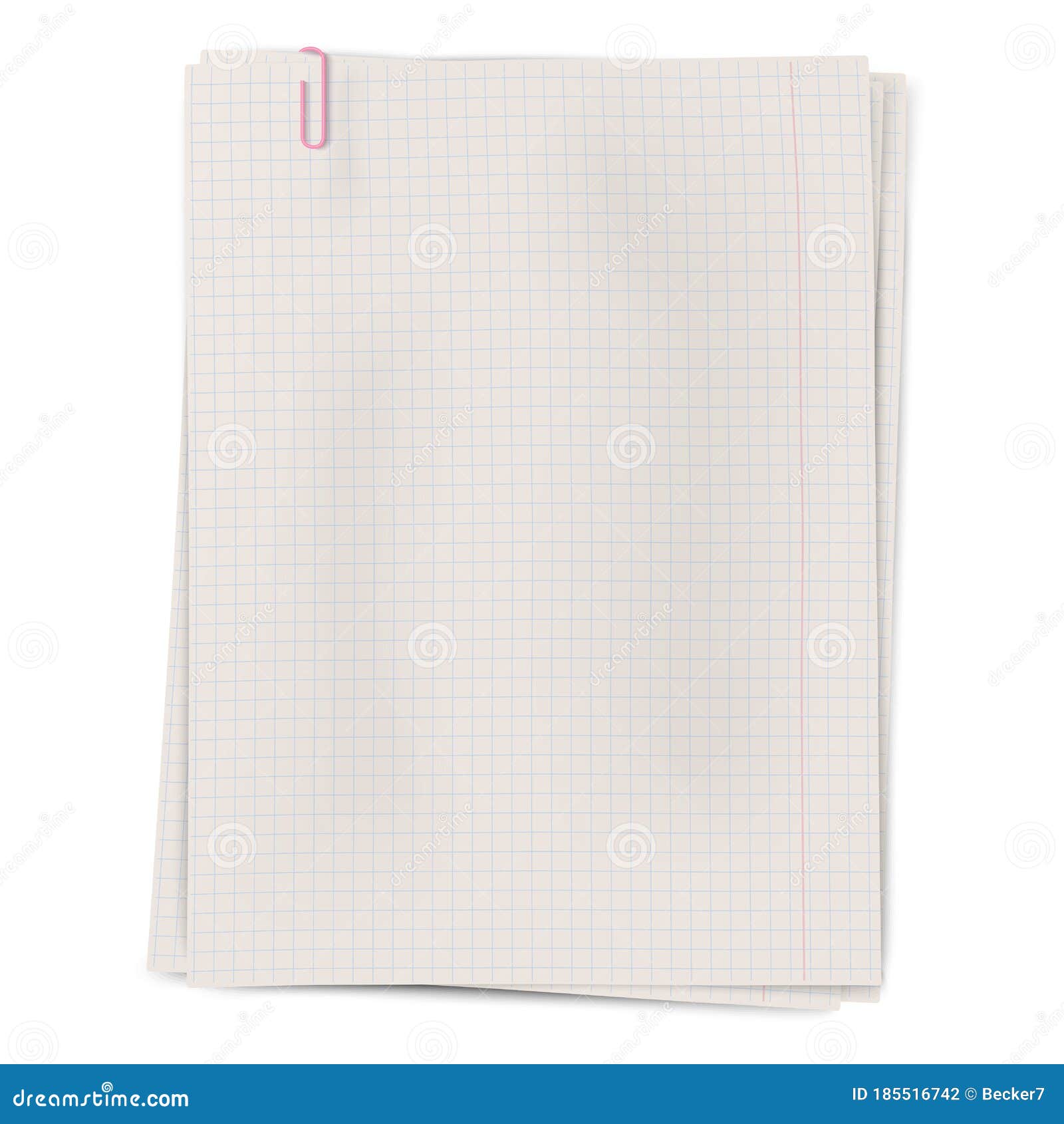 Clipped Sheets Of Sticky Note And A4 White Paper Cartoon Vector ...