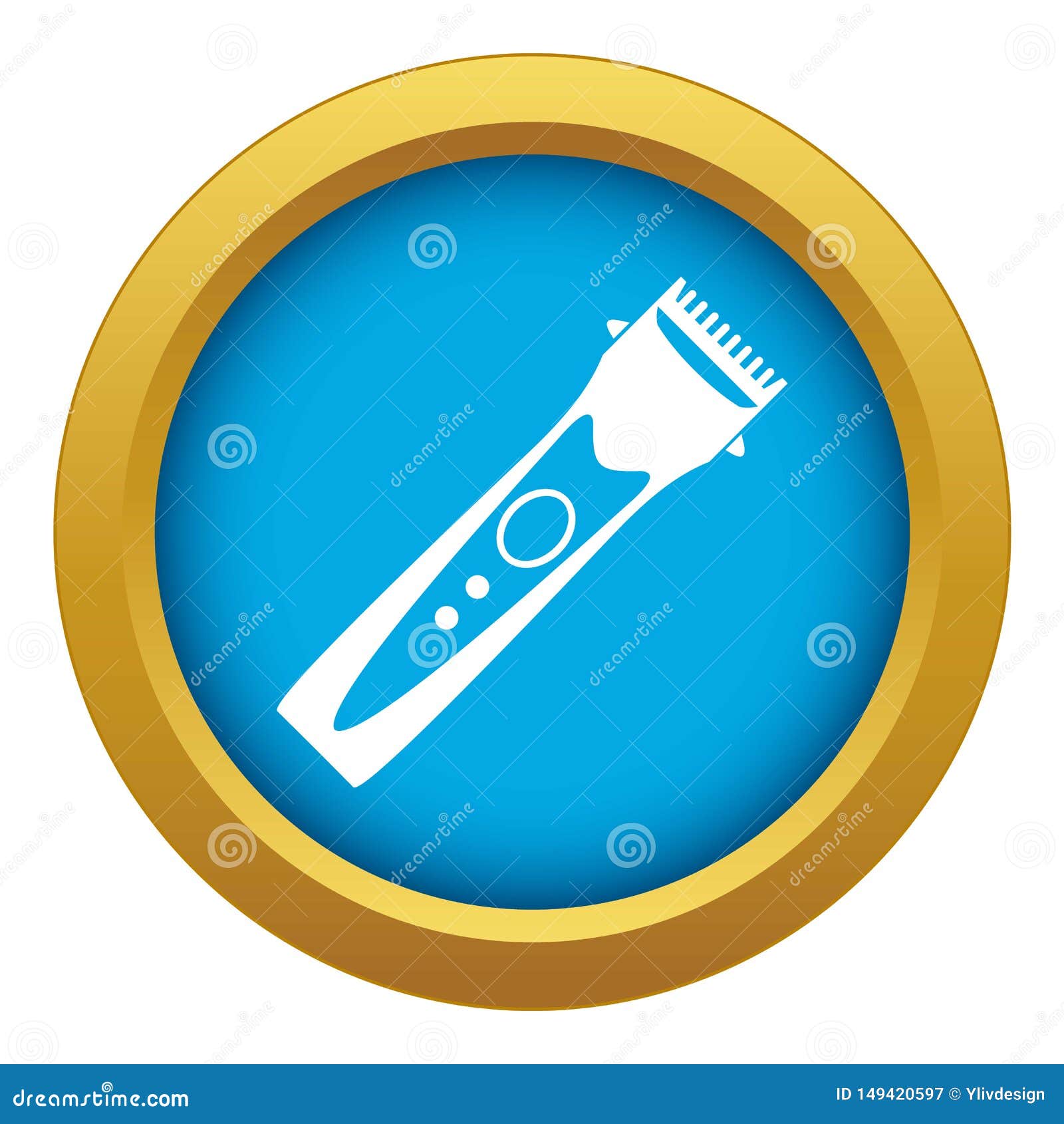 Clipper Icon Blue Vector Isolated Stock Vector - Illustration of design ...