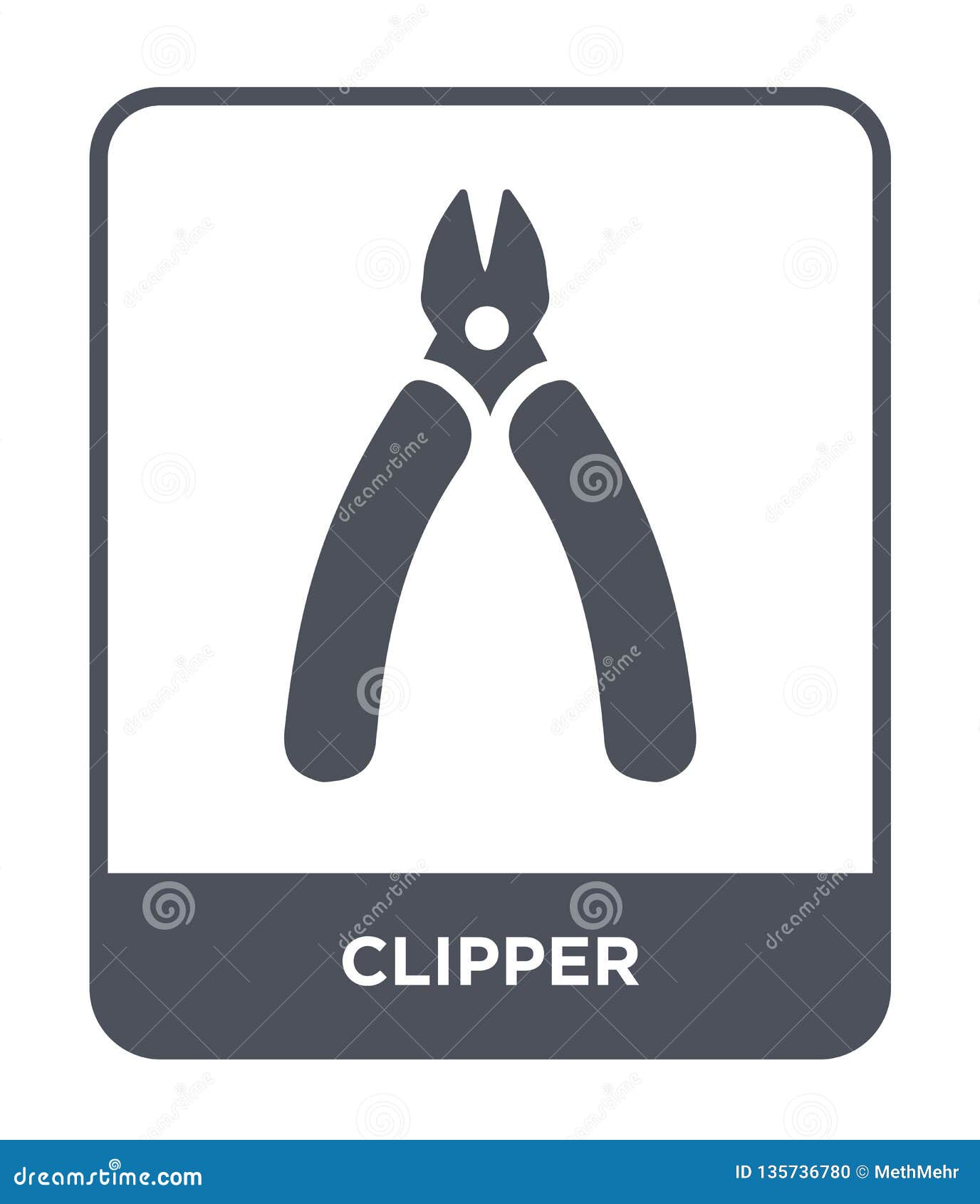 Clipper Icon in Trendy Design Style. Clipper Icon Isolated on White ...
