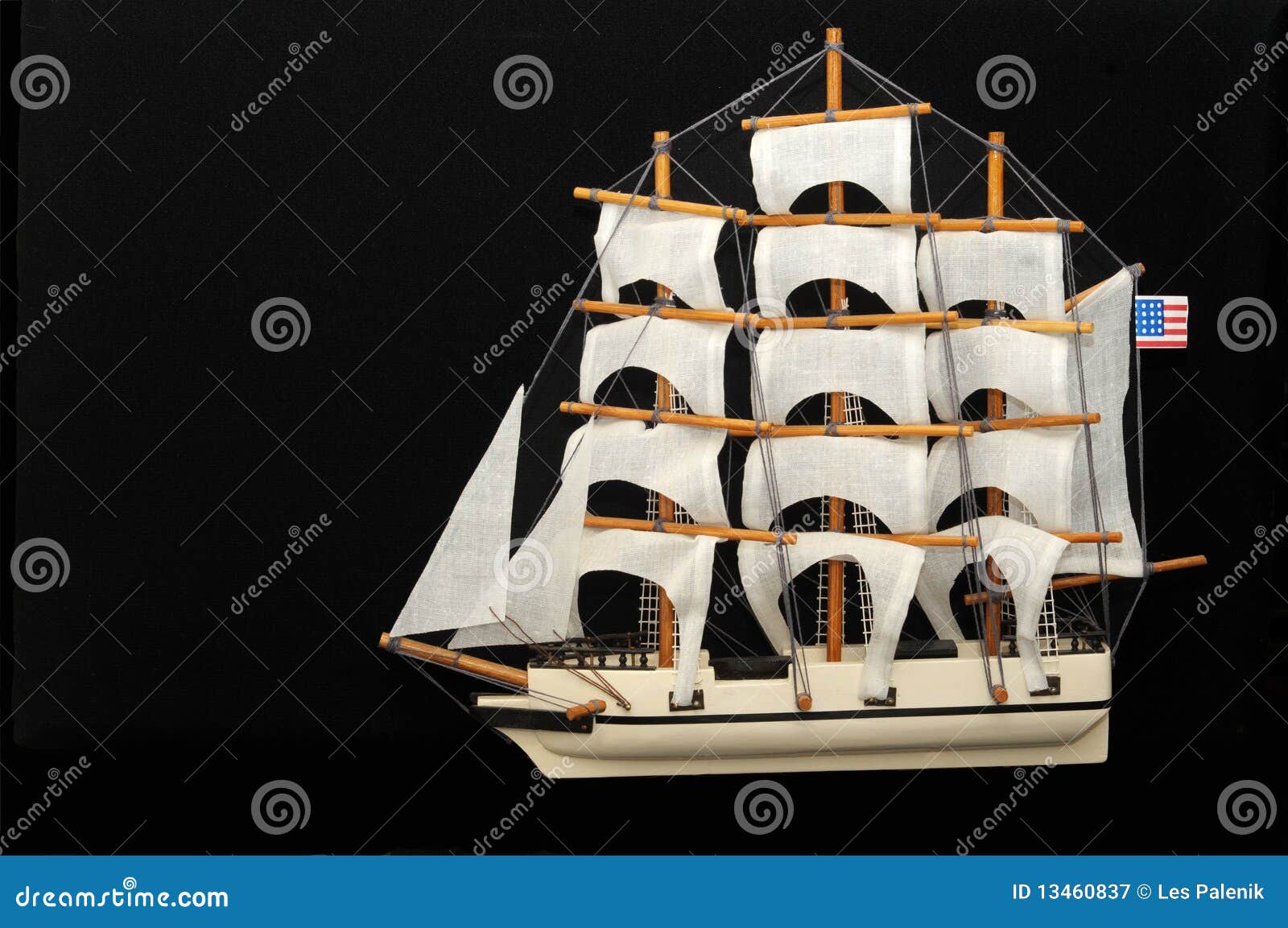 Clipper - Old Whaling Sail Ship Model Stock Image - Image of ship ...