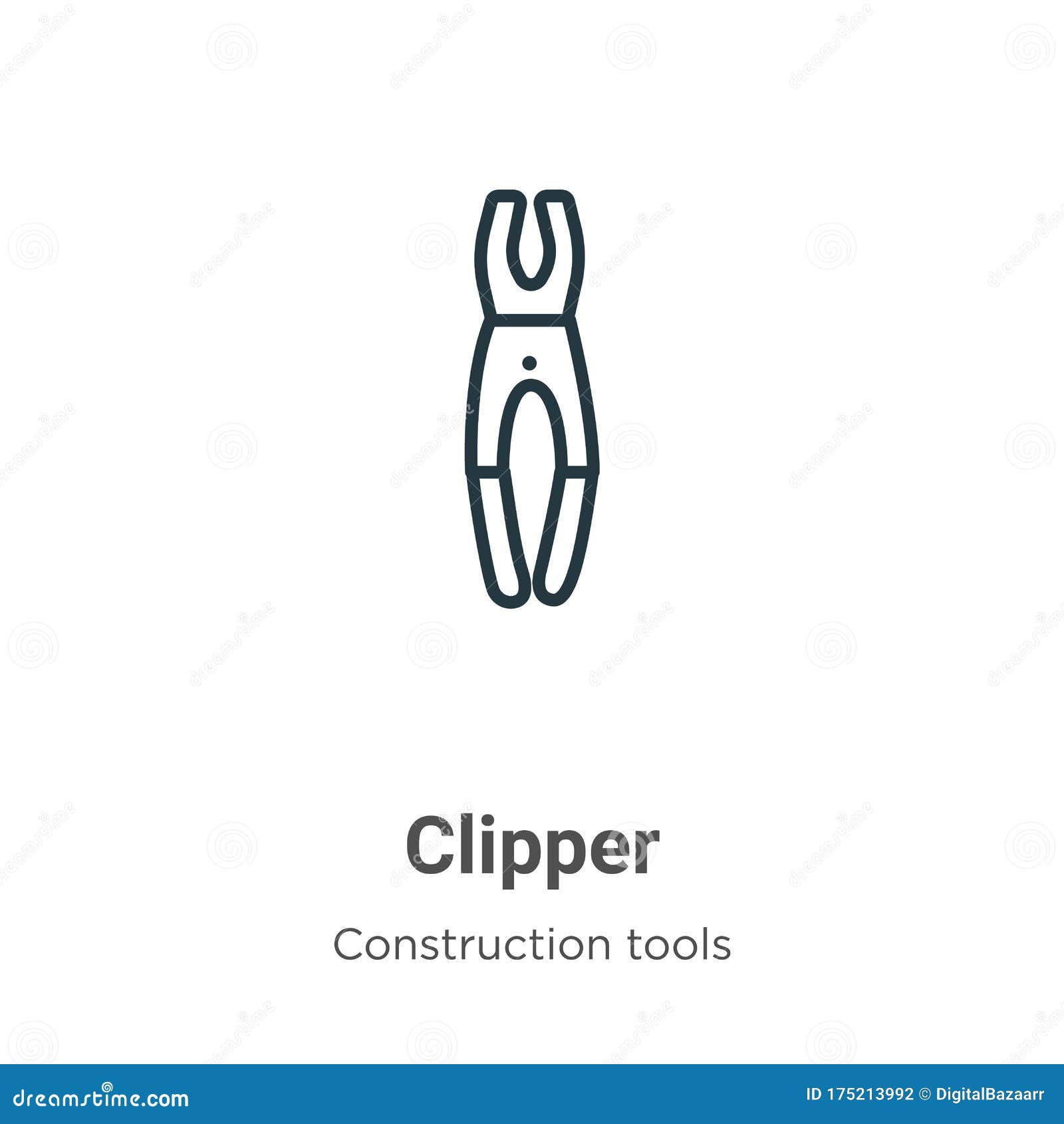 Clipper Outline Vector Icon. Thin Line Black Clipper Icon, Flat Vector ...