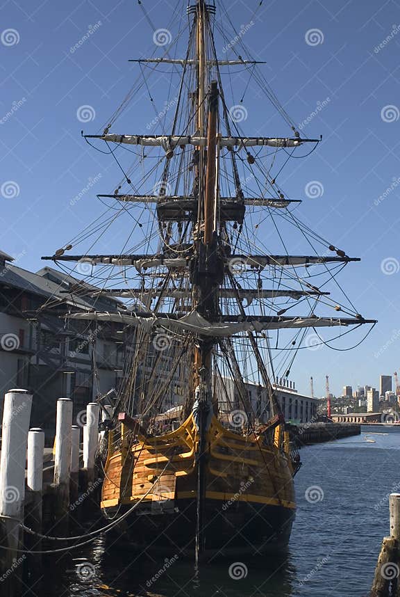 Clipper Ship stock image. Image of clipper, harbour, ships - 1090257
