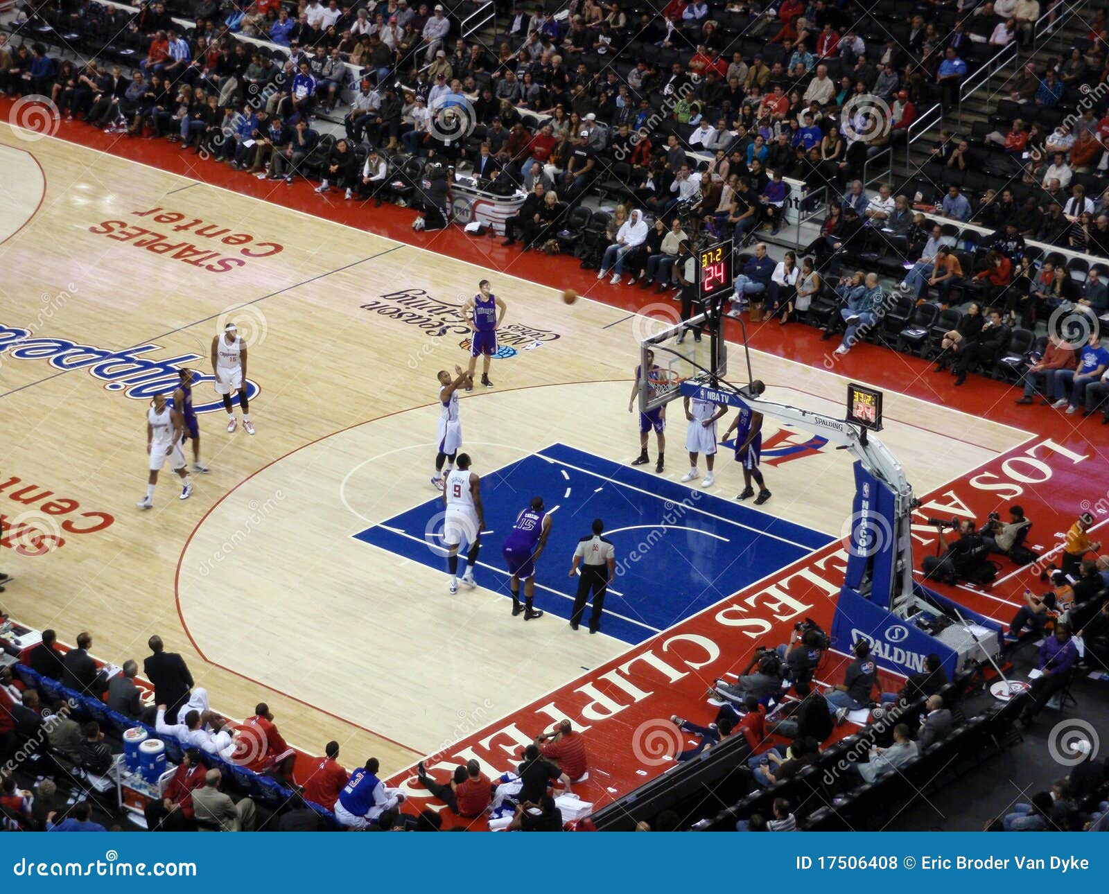 Clippers Player Shoot Free Throw from Line Editorial Stock Photo ...