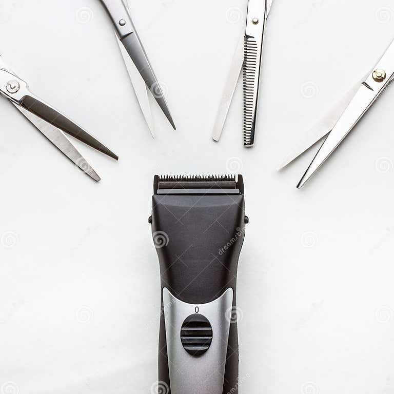 Clippers vs scissors stock photo. Image of metal, haircutting - 46287238