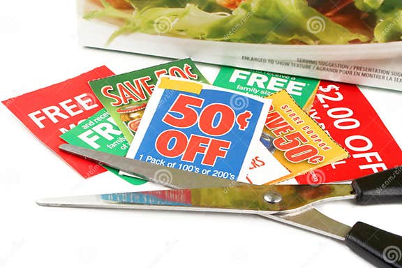 Clipping coupons stock image. Image of scissors, coupon - 1584693