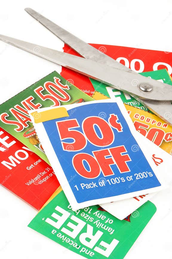 Clipping coupons stock image. Image of shopping, shop - 1584745