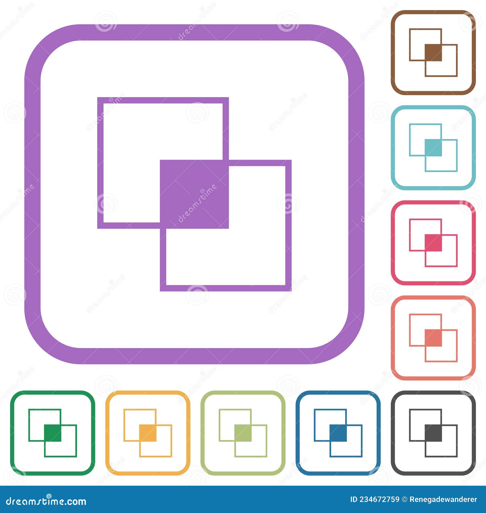 Clipping Mask Tool Simple Icons Stock Vector - Illustration of ...