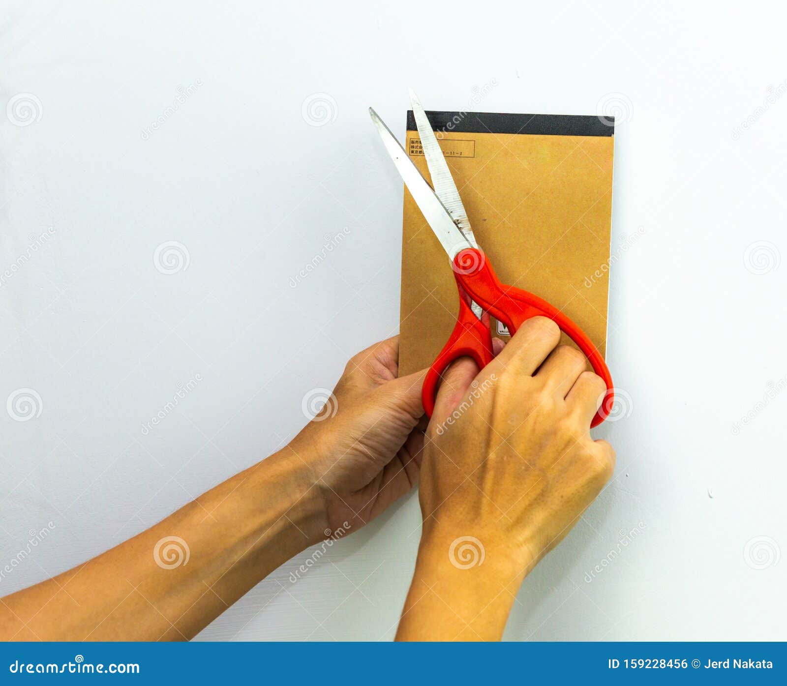 Clipping Paper Hold Up on White Background Stock Photo - Image of ...