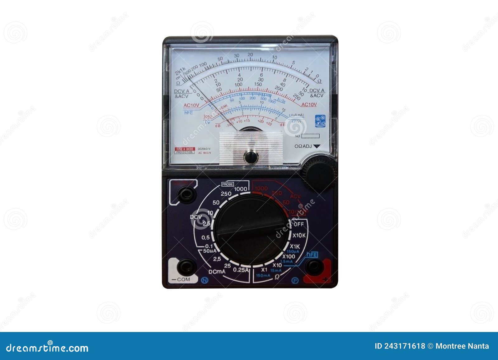 Cut Out of Analog Multimeter with Pointer Needle is Not in the Zero ...