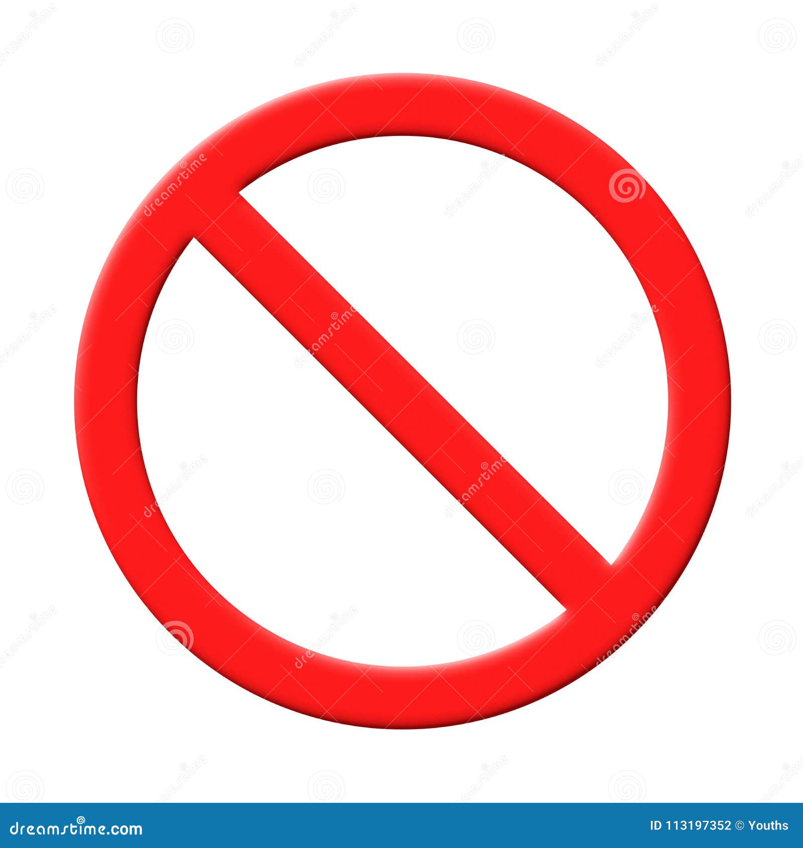 [clipping Path] No Sign on White Background Stock Illustration ...