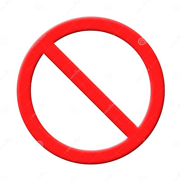 [clipping Path] No Sign on White Background Stock Illustration ...