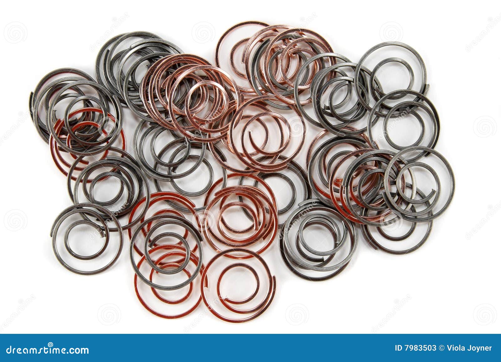 Clips de papel circulares imagen de archivo. Imagen de abrazadera - 7983503