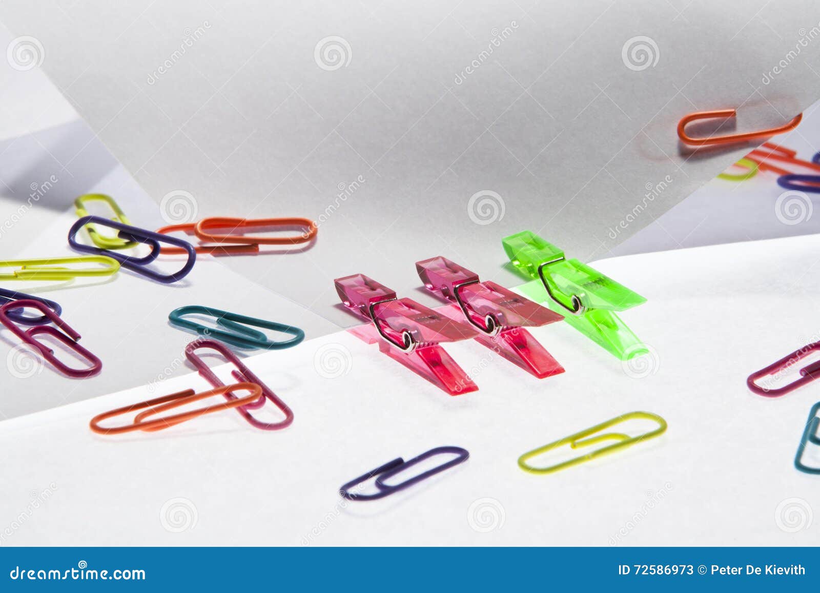 Clips Holding Paper Together Stock Image - Image of attach, paper: 72586973