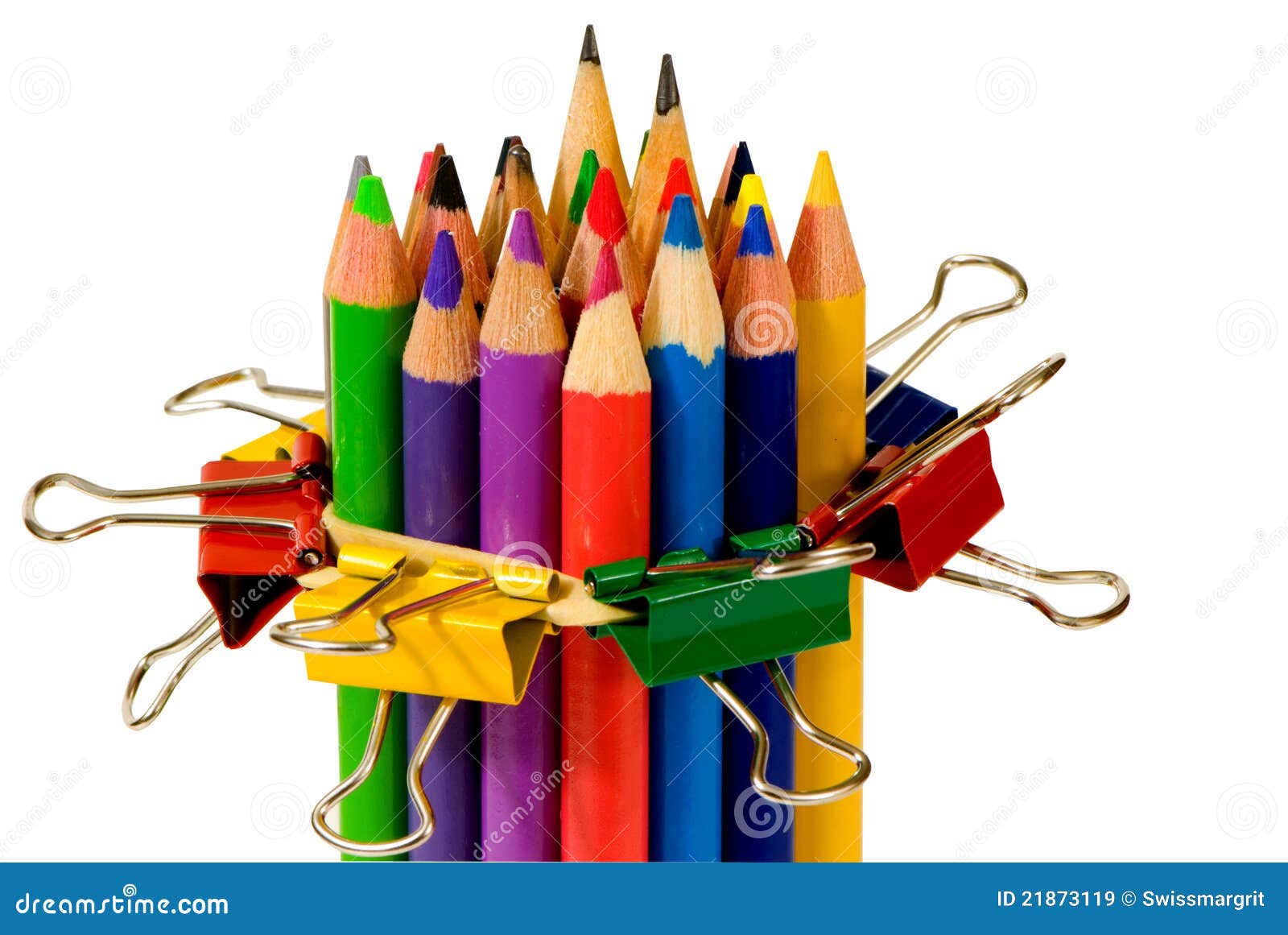 Clips Holding on To the Pencils Stock Image - Image of binder, fasten ...