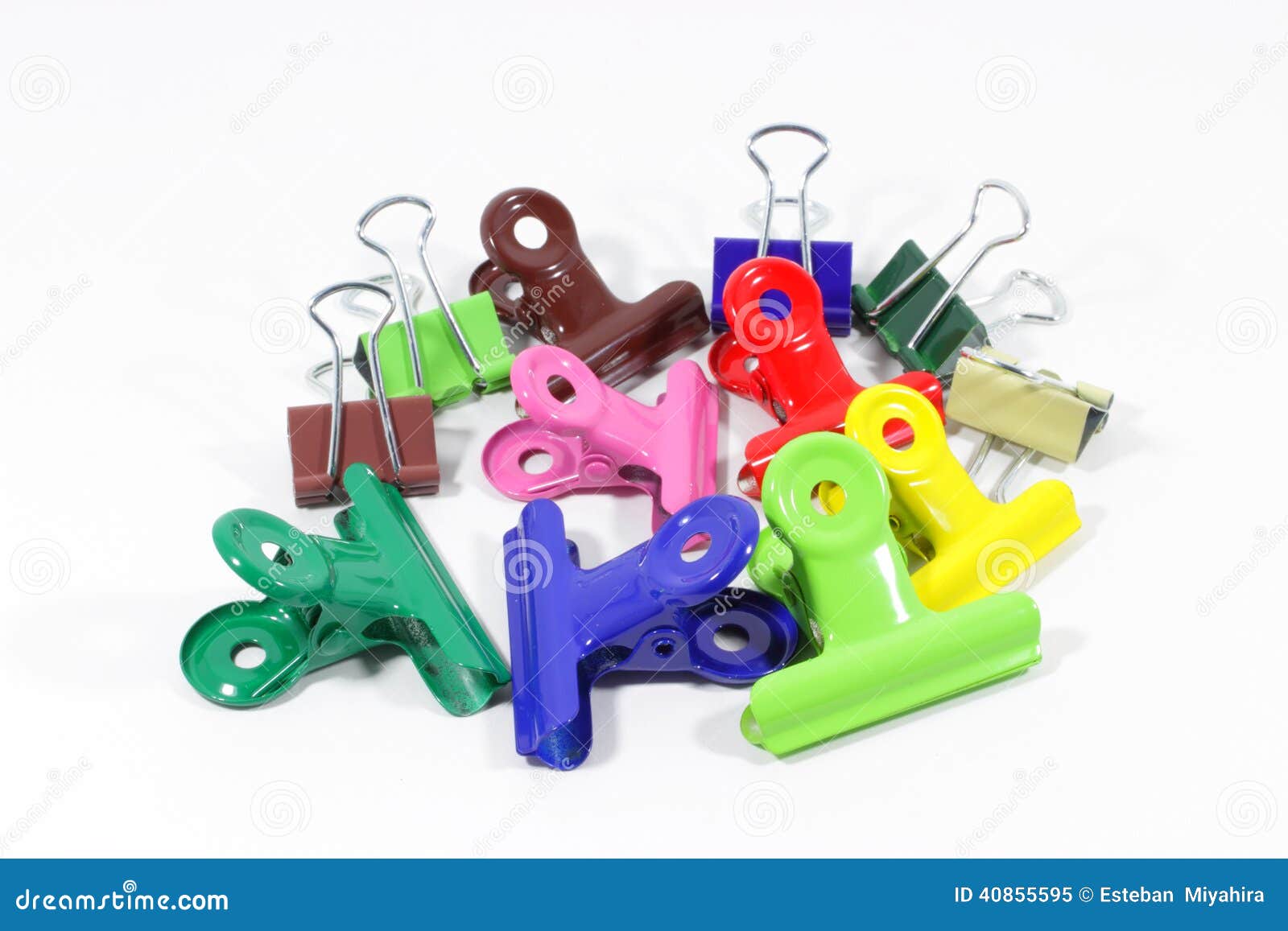Clips stock image. Image of brown, clips, blue, paperclip - 40855595