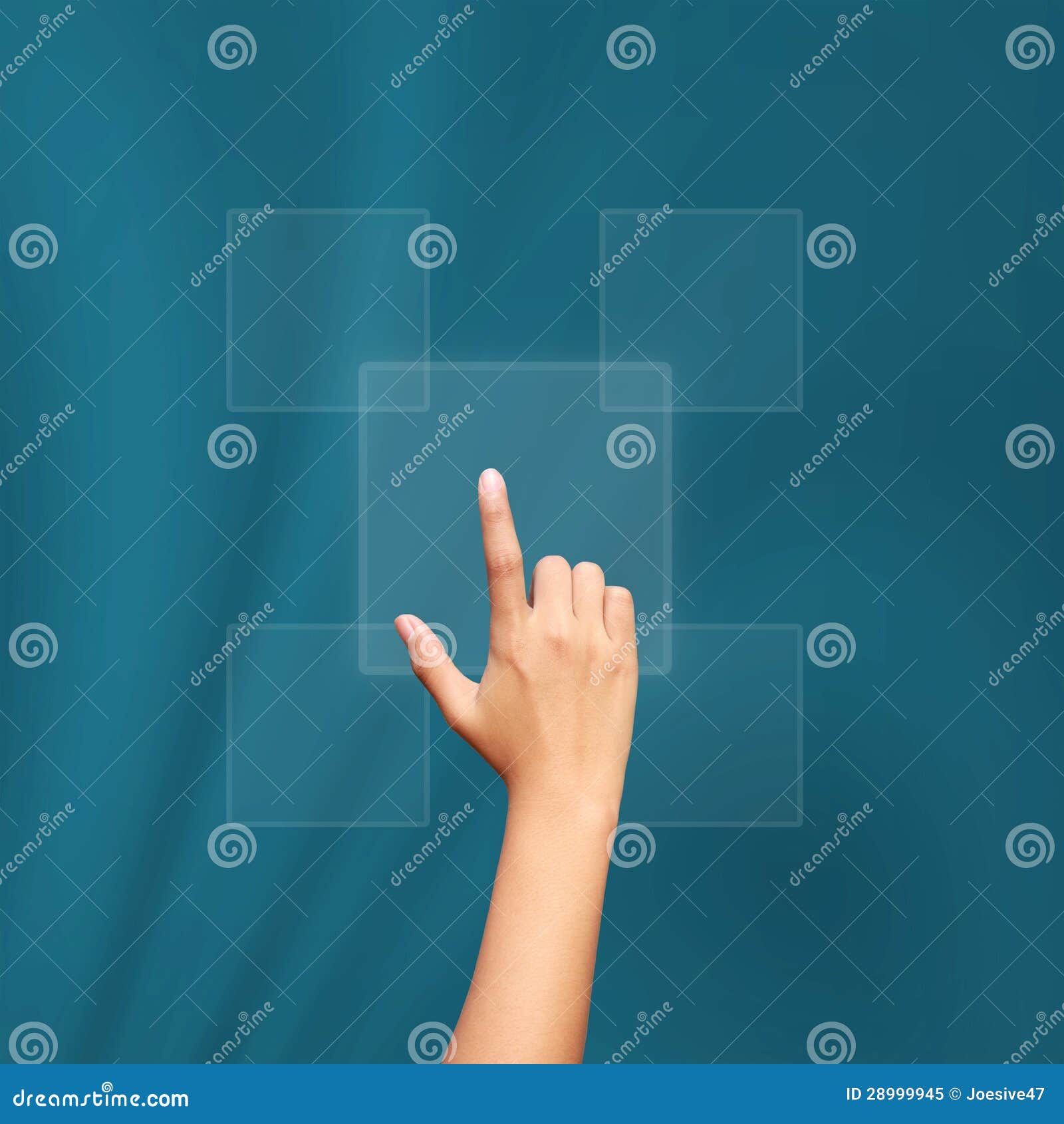 Cliquer Sur De Main D'affaires Illustration Stock - Illustration du ...