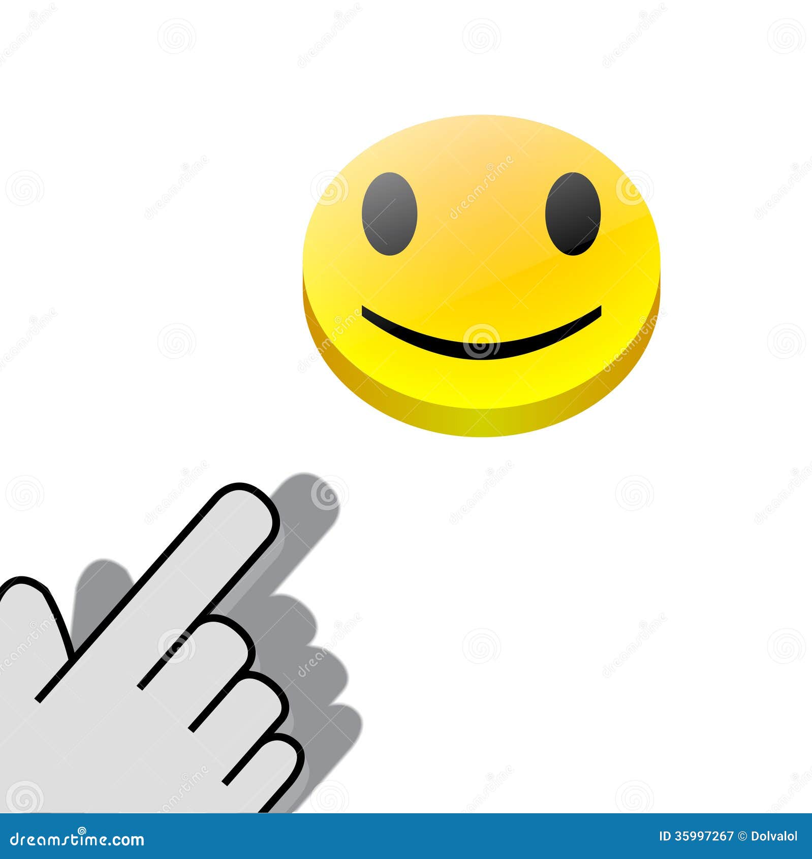 Cliquez Sur Dessus Le Smiley Heureux Illustration de Vecteur ...