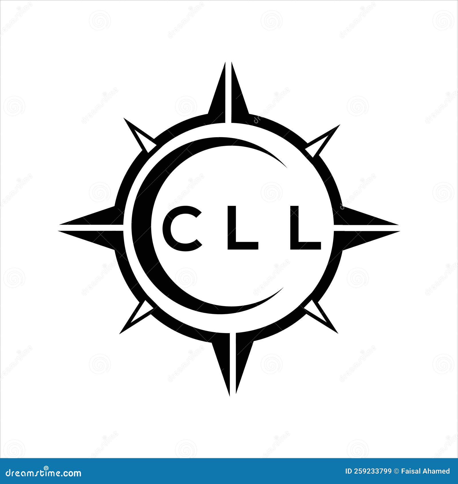CLL Abstract Technology Circle Setting Logo Design on White Background ...