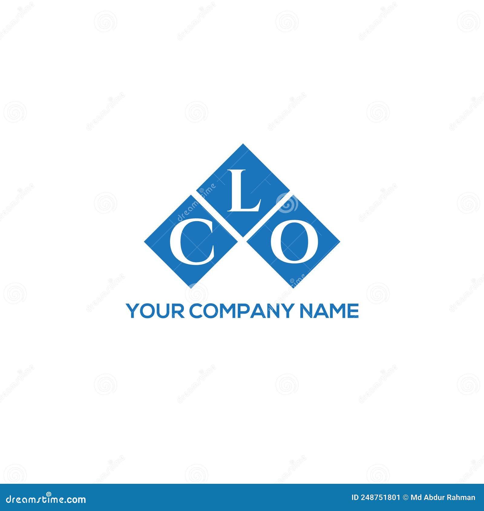 CLO Letter Logo Design on WHITE Background. CLO Creative Initials ...