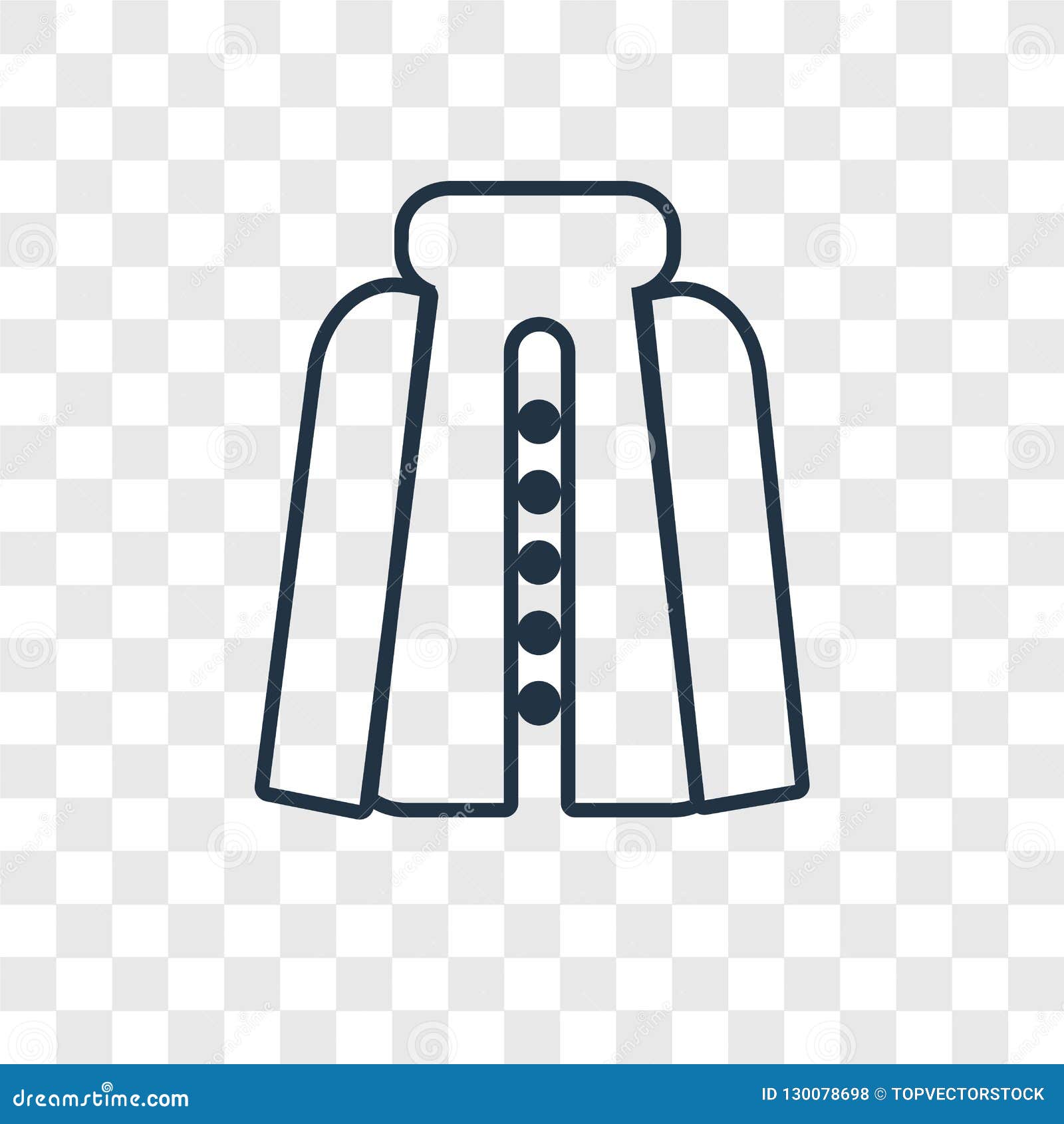 Cloak Concept Vector Linear Icon Isolated on Transparent Background ...