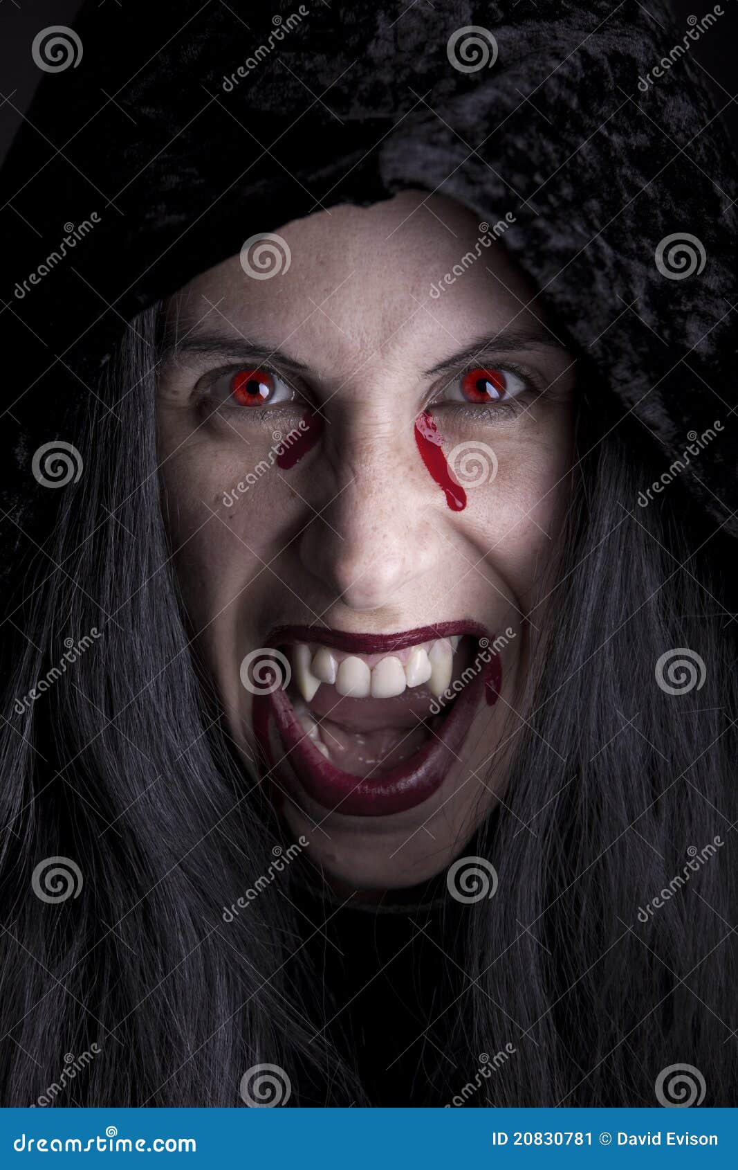 Cloaked female vampire. stock image. Image of devil, satan - 20830781