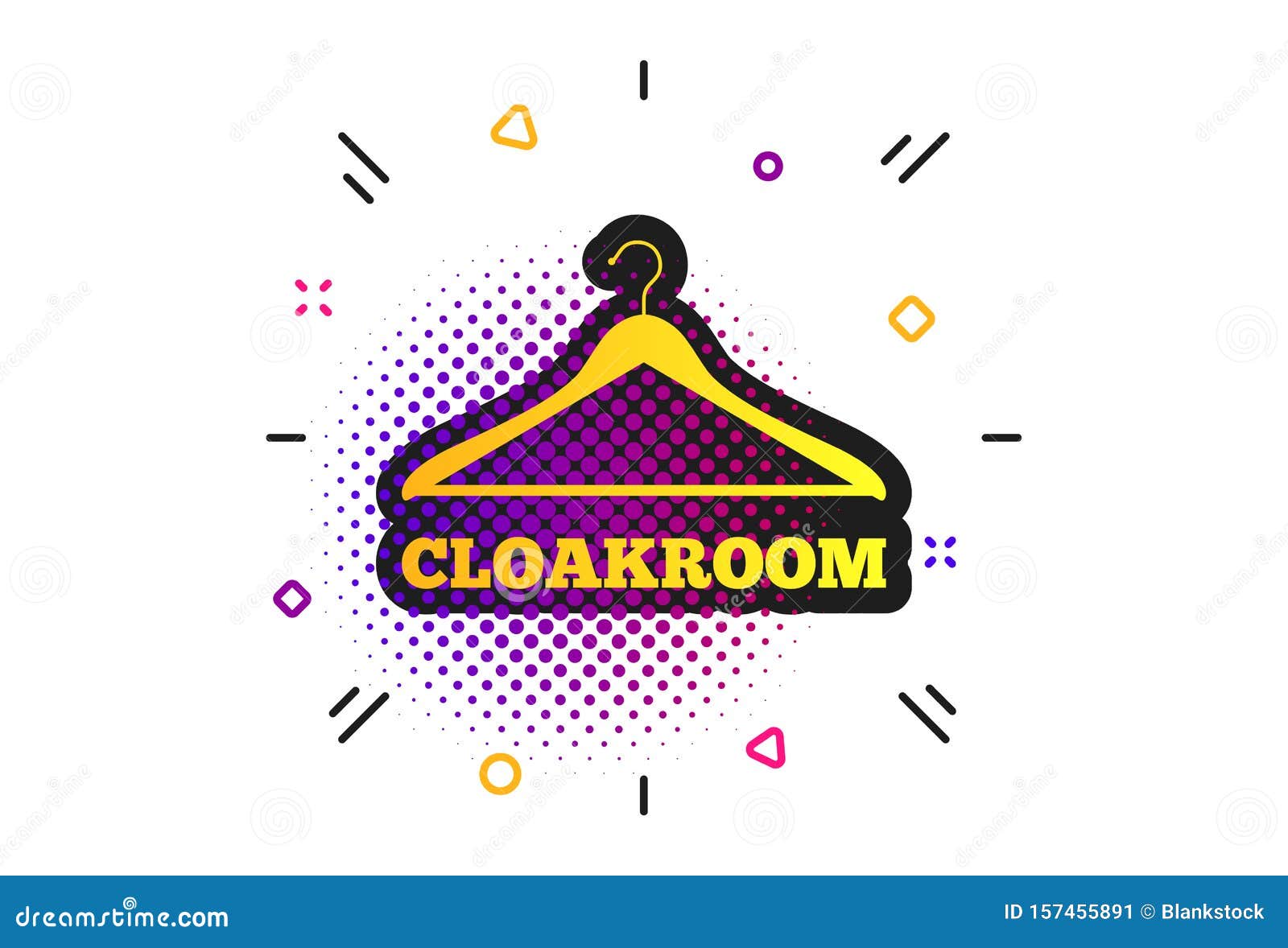 Cloakroom Sign Icon. Hanger Wardrobe Symbol. Vector Stock Vector ...