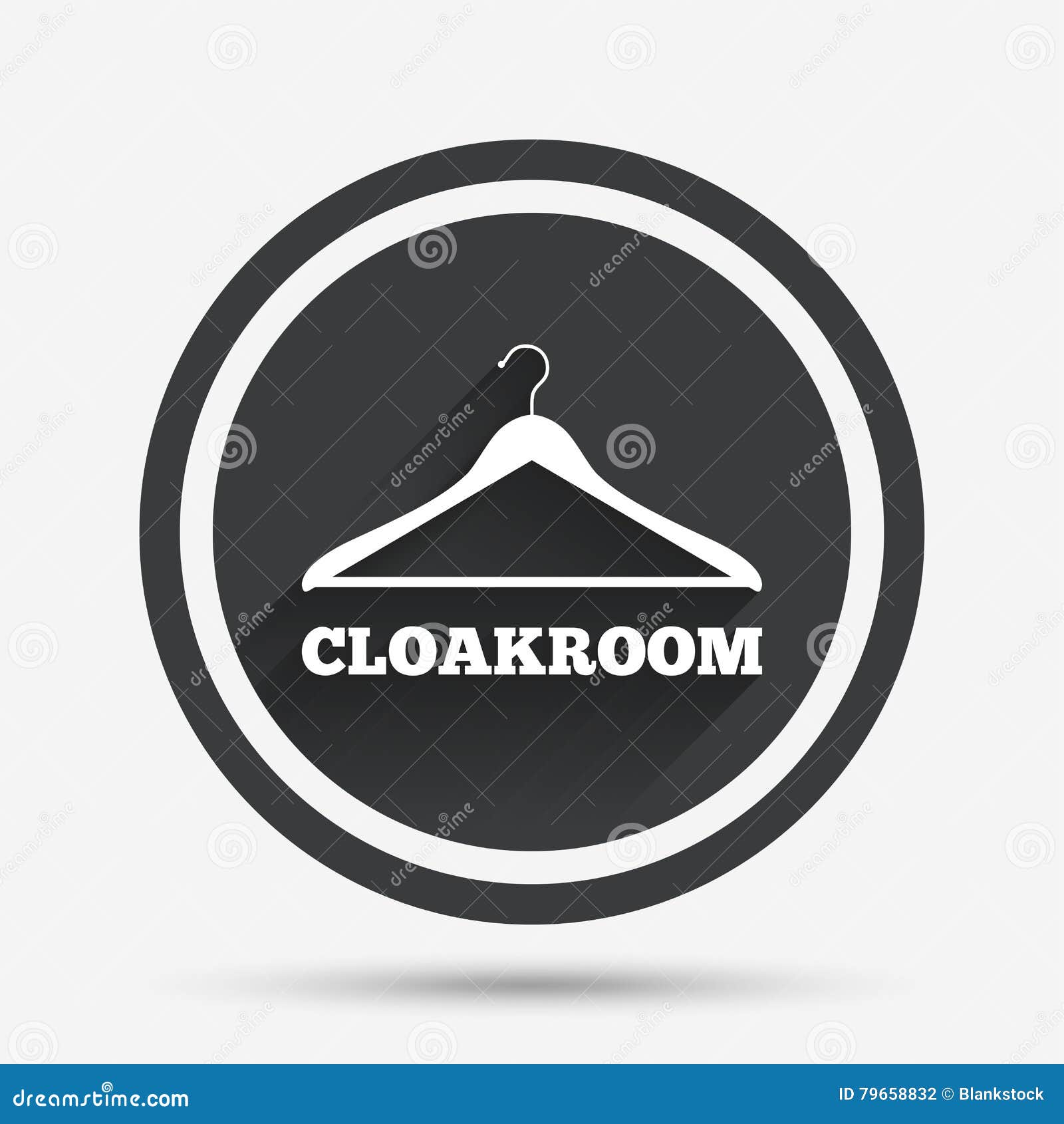 Cloakroom Sign Icon. Hanger Wardrobe Symbol Stock Vector - Illustration ...