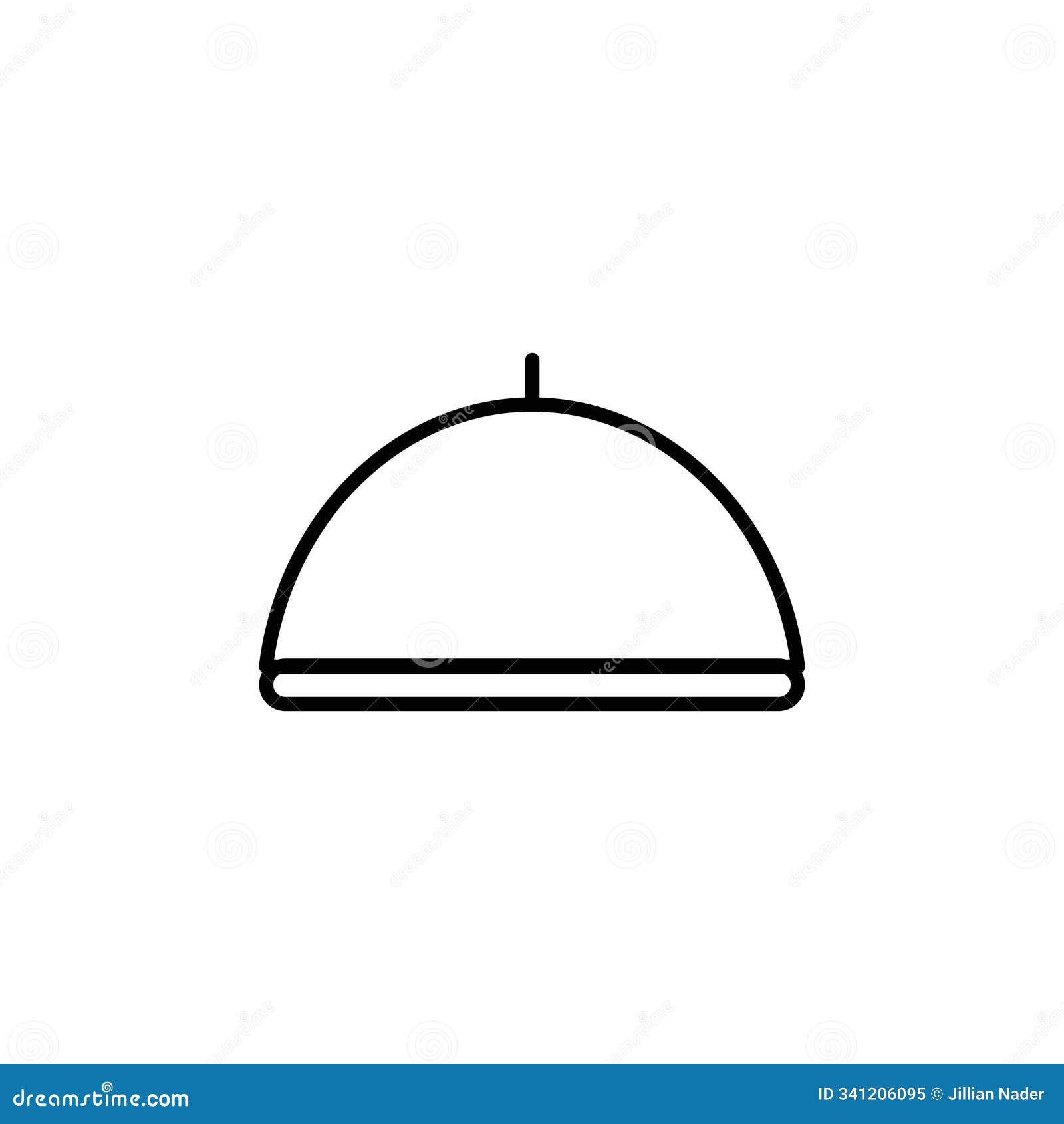 Cloche Icon Flat Logo Isolated Symbol Stock Illustration - Illustration ...