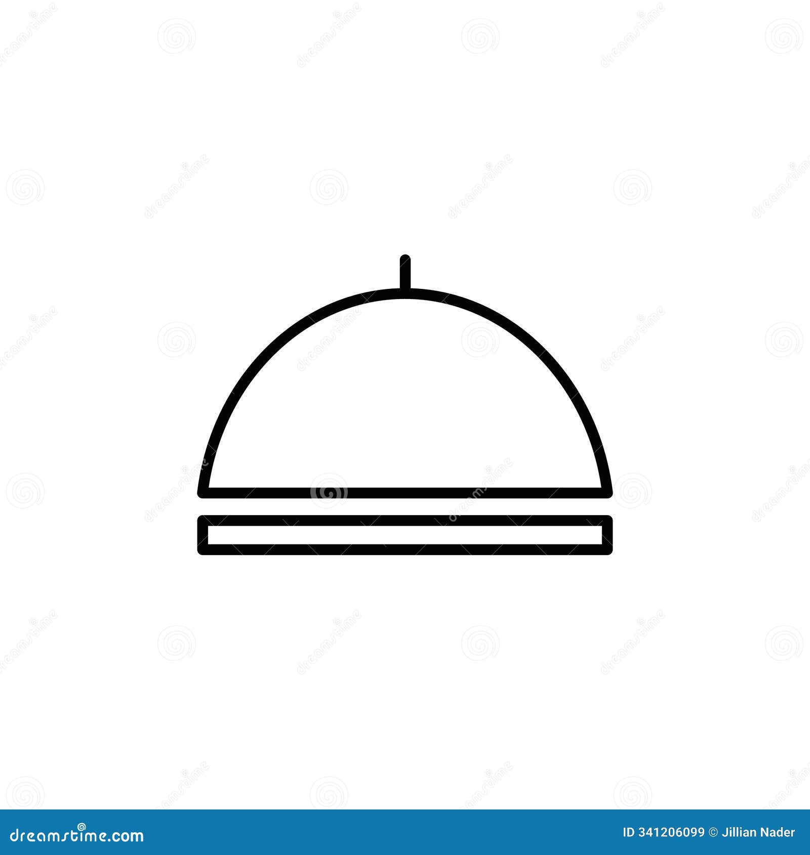 Cloche Icon Flat Logo Isolated Symbol Stock Illustration - Illustration ...
